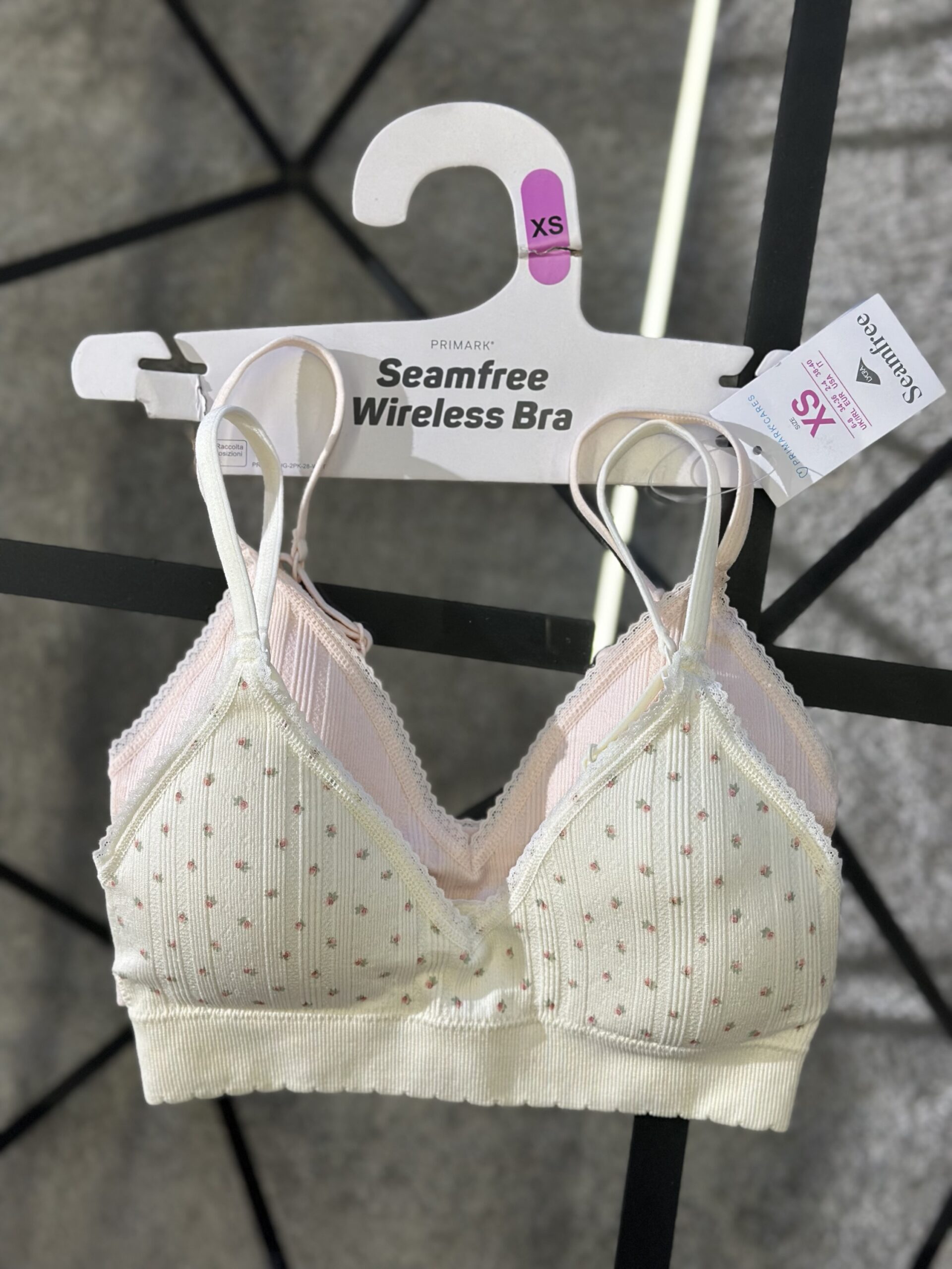 Pack de 2 Wireless Bra - Primark - à fleur Pink - Grâce à vous